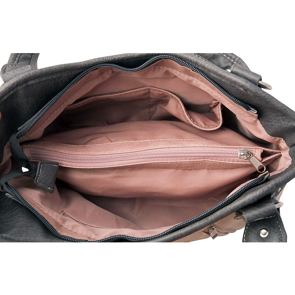 HW Collection Large Elephant Purse Women Embroidered Western Handbag and Wallet Set (Black)