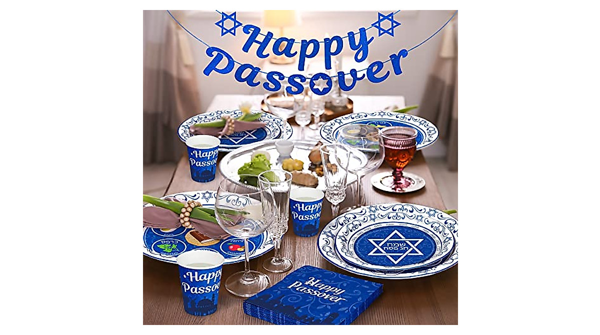 135 PCS Passover Decorations Set for 30 Guests