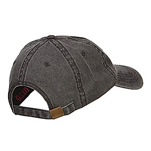 e4Hats.com US Army Veteran Military Embroidered Washed Cap - Black OSFM