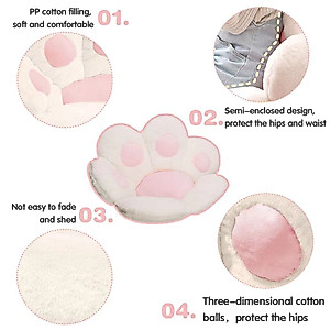 Cute Cat Paw Cushion Lazy Sofa Office Chair Cushion Bear Paw Warm Floor Cute Seat Pad for Dining Room Bedroom Comfort Chair for Health Building White 31.4 * 27.5 inch
