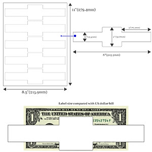 Mr-Label 1”×8” Printable White Wrap Soap Label - Cigar Band Label – Self-Adhesive Waterproof Blank Labels for Inkjet & Laser Printer – for Handmade Lotion Bars | Bath Bombs(25 Sheets|125 Labels)