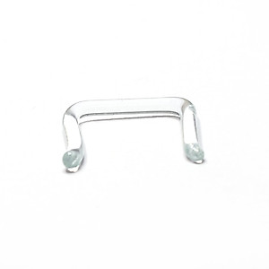 BodyJewelryOnline Clear Septum Nose Septum Piercing Retainer [U-Shaped], Glass Pyrex Staple, 14g Thickness, Hypoallergenic, Nickel-Free Material, Durable, Comfortable, Lightweight