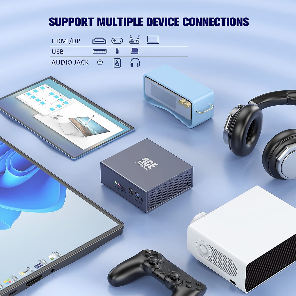 Mini PC Intel 12th Gen N95(up to 3.40Ghz) 16GB DDR4 512GB M.2 SSD Mini Desktop Computer Windows 11 Pro Gigabit Ethernet, 4K UHD, Dual Wi-Fi, BT 4.2 Mini Desktop Computer
