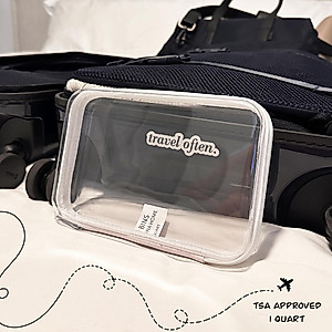 Zip Bins Clear Storage Bins for Home Organization | Stackable Hard Shell Zipper Case to Organize Playroom Toy Bin | Zippered Hard Pouch Container TSA Approved Toiletry Bag Travel Bags for Toiletries