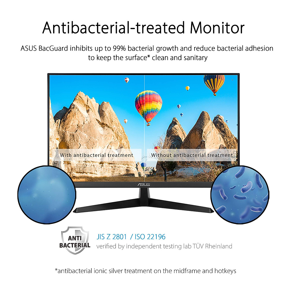 ASUS VY279HE 27” Eye Care Monitor, 1080P Full HD, 75Hz, IPS, 1ms, Adaptive-Sync, Eye Care Plus, Color Augmentation, HDMI VGA, Frameless, VESA Wall Mountable