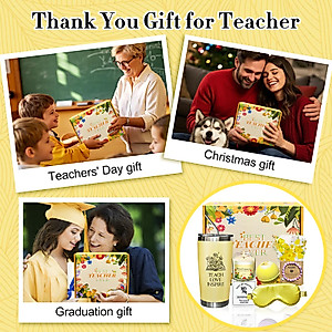 ADBAOBO Teacher Appreciation Gifts, 2025 Teacher Gifts for Women with 20oz Tumbler, Best Teachers Gift Back to School Thank You Gift for Teachers of the Year Birthday Retirement Christmas