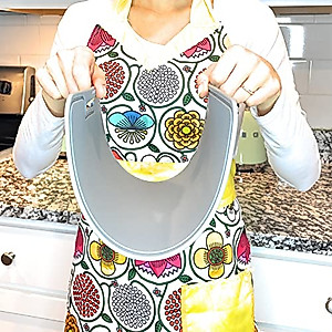 Jovely Premium Thick & Flexible Silicone Cutting Mat, BPA Free, Knife Friendly, Non-Toxic, Anti-Slip, Dishwasher Safe, Space Saving, Easy Grip Handle, Ergonomic Design, Chopping Board (Grey, Medium)