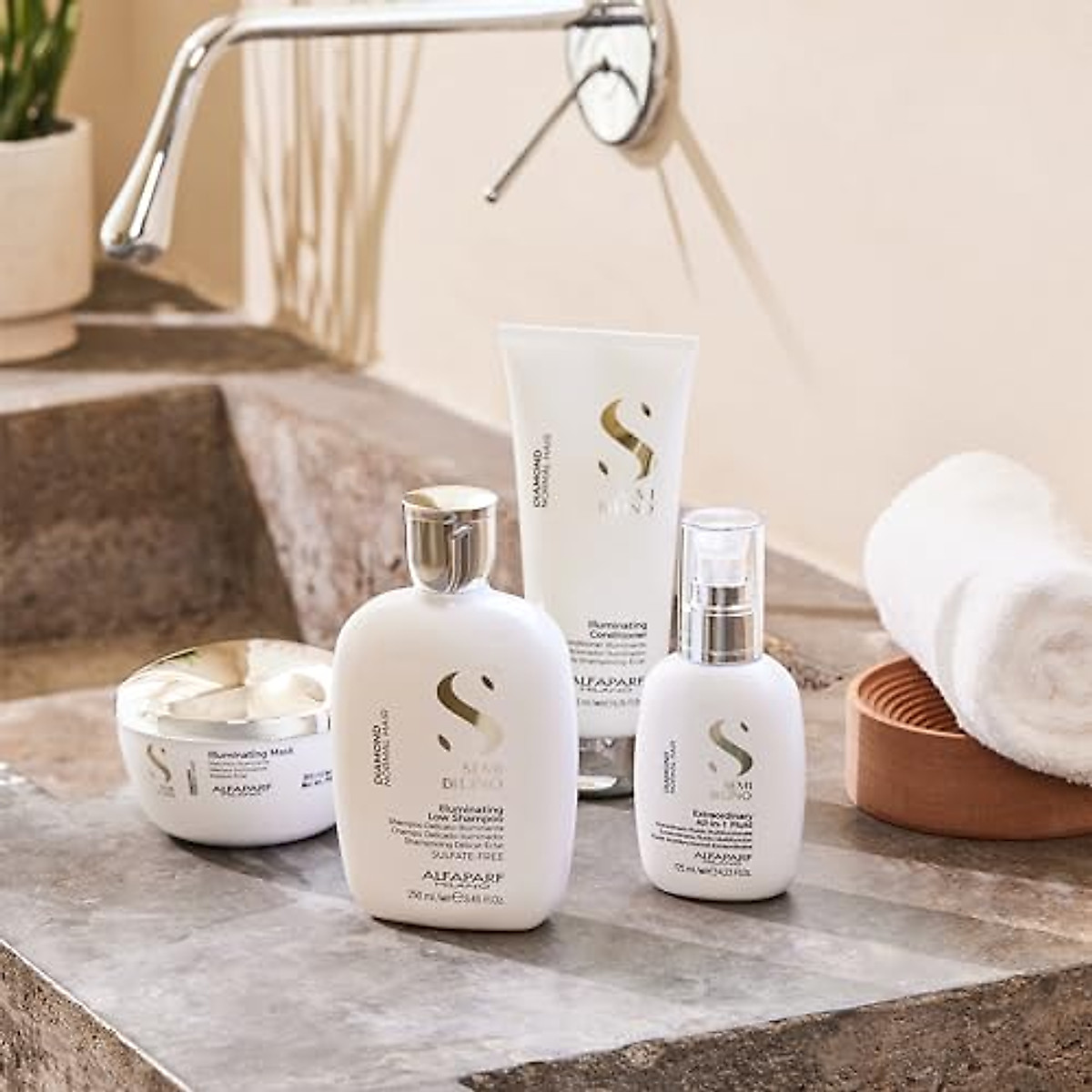 Alfaparf Milano Semi di Lino Diamond Illuminating Travel Size Sulfate Free Shampoo (2.54 Fl Oz)