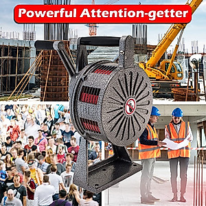 Vixen Horns Air Raid Hand Crank Siren, Loud Heavy Duty Tornado Siren with Base/Table Mount, Fire Air-raid Alarm, Warning Construction Air Horn VXS-1200M