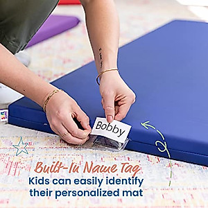 ECR4Kids SoftZone Rainbow Rest Mat, 2in, Classroom Furniture, Assorted, 5-Piece