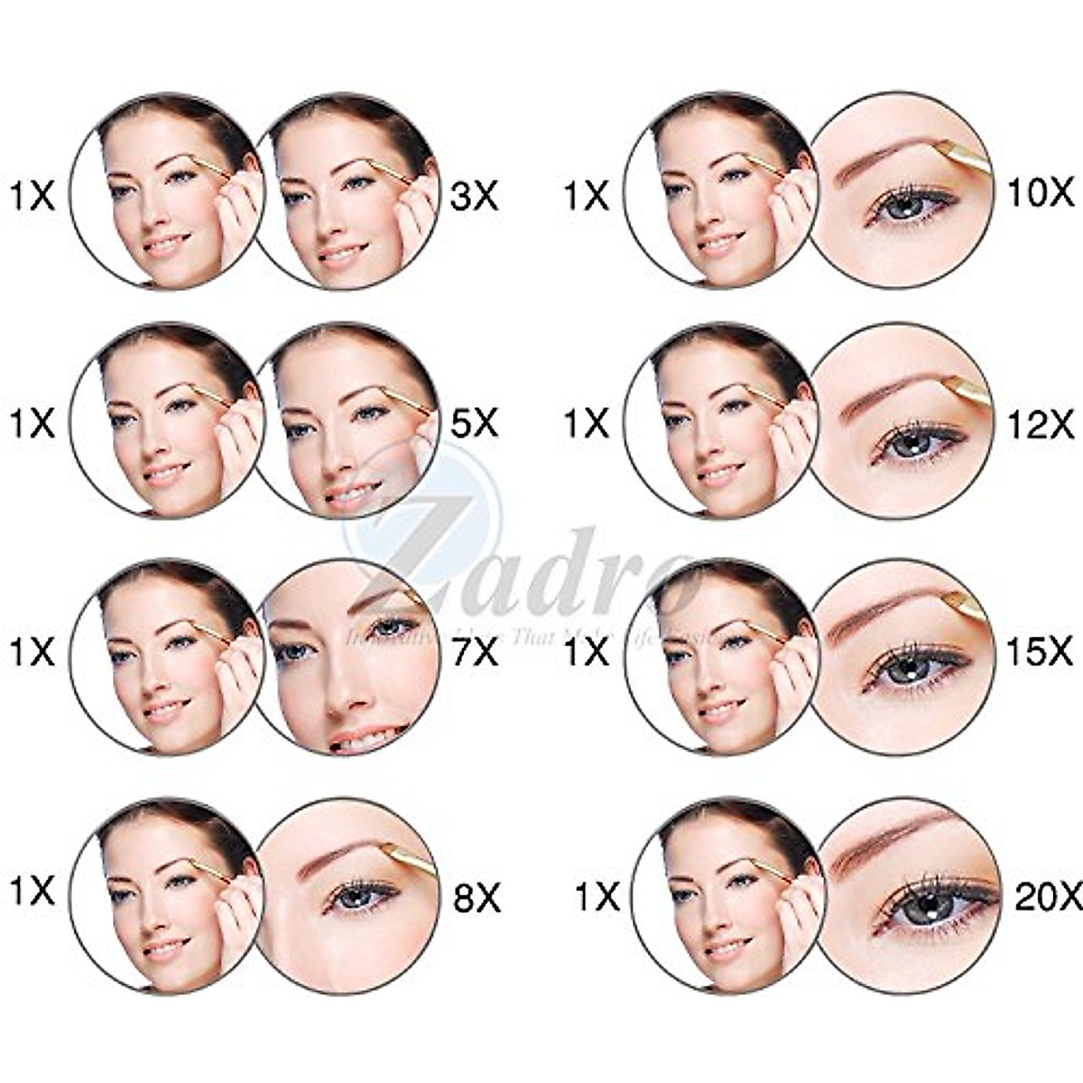 Zadro 3-Inch 10x Mag Close Up Spot Mirror, Mini