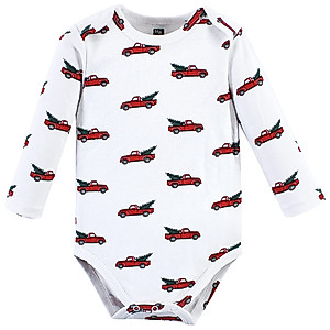 Hudson Baby Unisex Cotton Long-sleeve Bodysuits And Toddler T-Shirt Set, Christmas Tree, 3-6 Months US