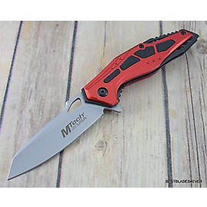 Mtech Tactical Stainless Steel Open Folding Pocket Knife With Clip - 7.75 Inch Outdoor Survival Hunting Knife for Camping by Survival Steel