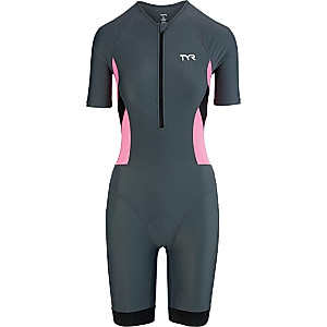 TYR TTSSCF6A194XL Women's Comp Speedsuit Grey/Coral XL