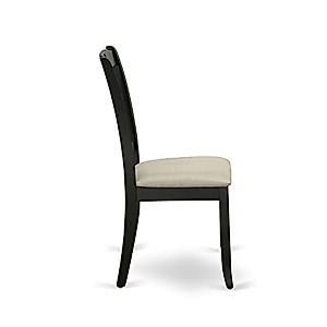 East West Furniture DAC-BLK-C Dining Room Chairs, 21 x 18 x 38