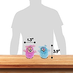 FAT CAT Fluff Bunnies Cat Toys - Catnip Kicker Toy, Blue/ Pink