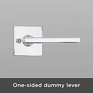 Kwikset 91570-002 Halifax Slim Square Half-Dummy Lever in Polished Chrome