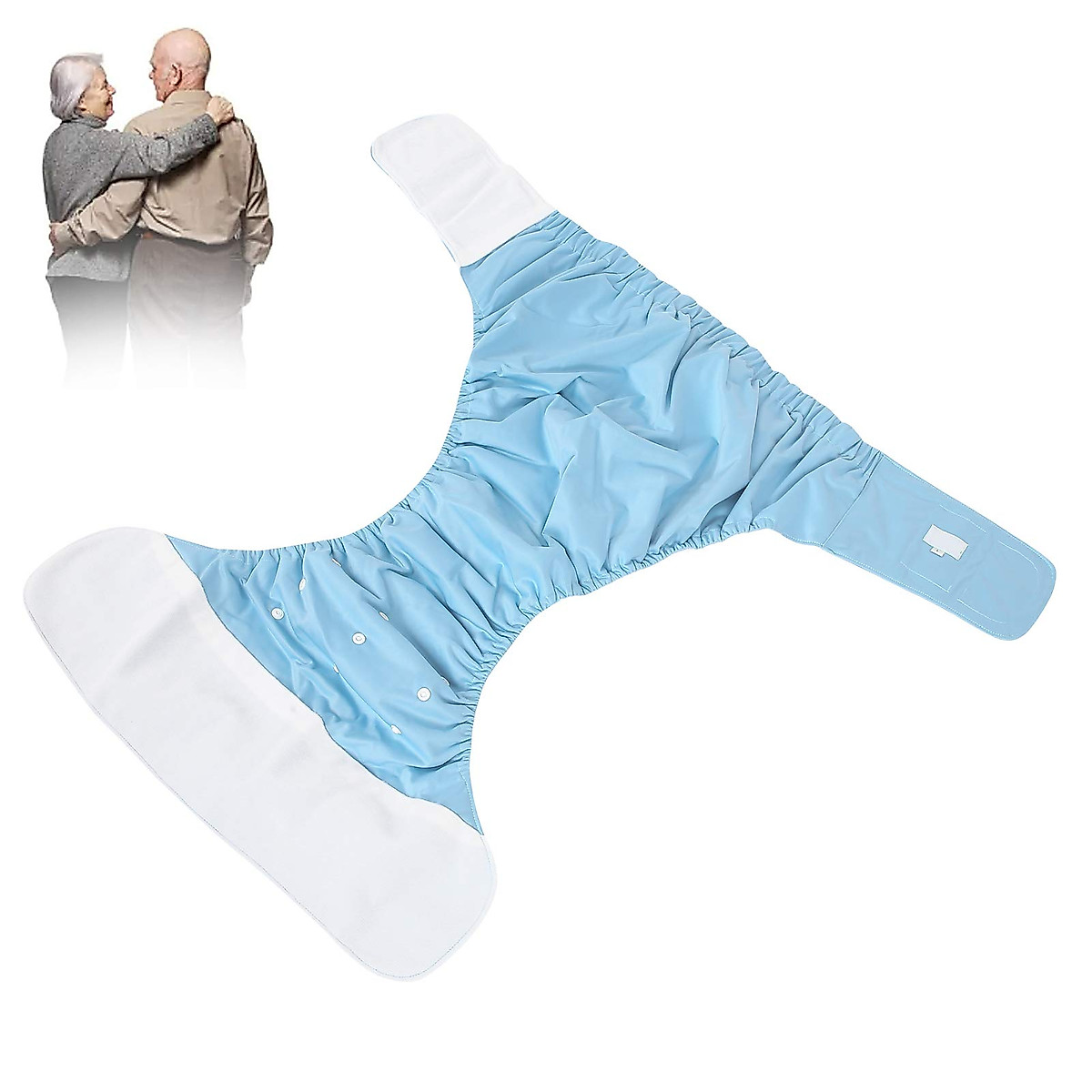 Adult Cloth Diaper Washable Diapers Elderly Cloth Diaper Breathable Incontinence Pants Reusable Adjustabl Underwear Overnight Leakfree for Elderly Incontinence Care(Blue)