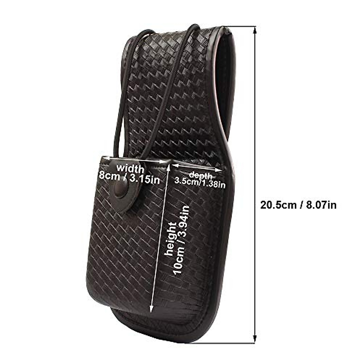 ROCOTACTICAL Basketweave Radio Pouch, Universal Radio Holder Pouch for Law Enforcement Duty Belt