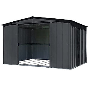 Arrow Sheds Amazon Exclusive Classic 10' x 8' Charcoal Steel Storage Shed with Included Floor Frame Kit