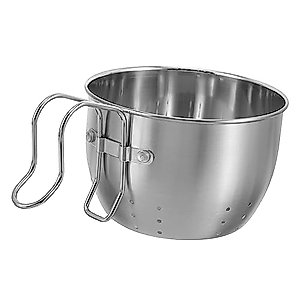 BESTonZON Stainless Steel Water Filter Basket Sink Without Punching Hanging Filter Kitchen Waste Drain Rack Fruit and Vegetable Tableware Storage (Hanging Handle Drain Basket) 1pcs Catcher