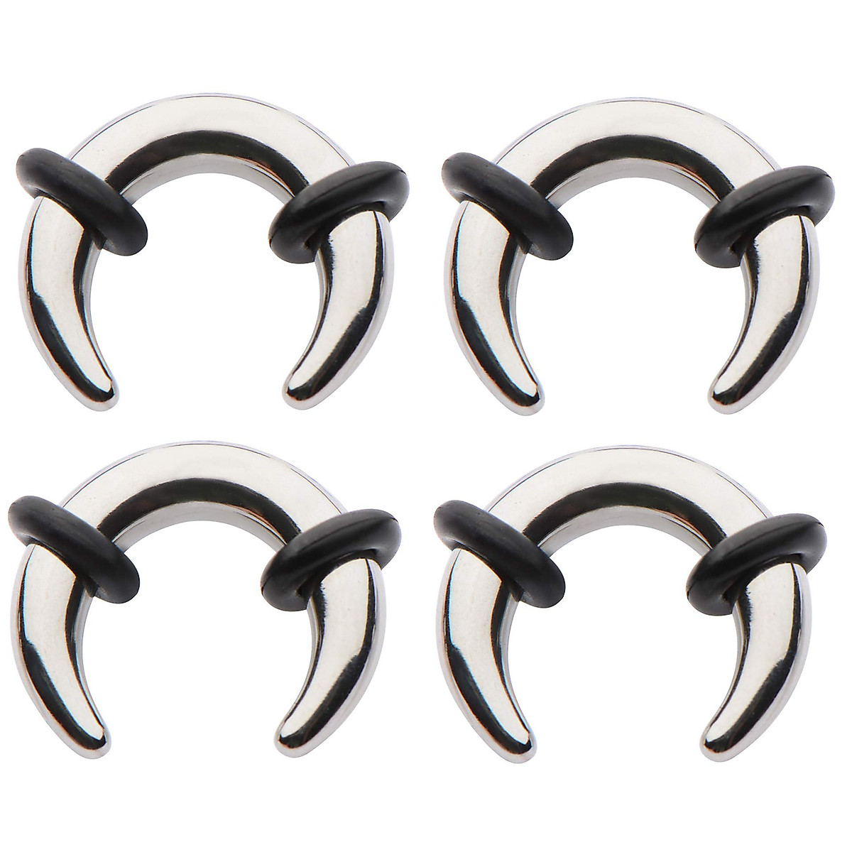 Zaya Body Jewelry 6g 8g 10g 12g Steel Pinchers for Ears Septum Horseshoe Gauges