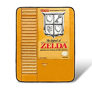 Nintendo The Legend of Zelda Gold Cartridge Fleece Throw Blanket | 45 x 60 Inches