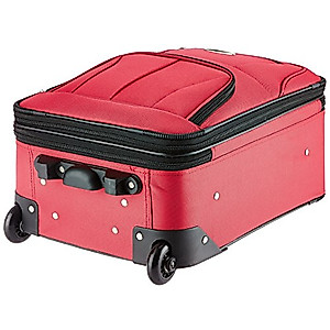 Rockland Fashion Softside Upright Luggage Set,Expandable, Red, 2-Piece (14/19)