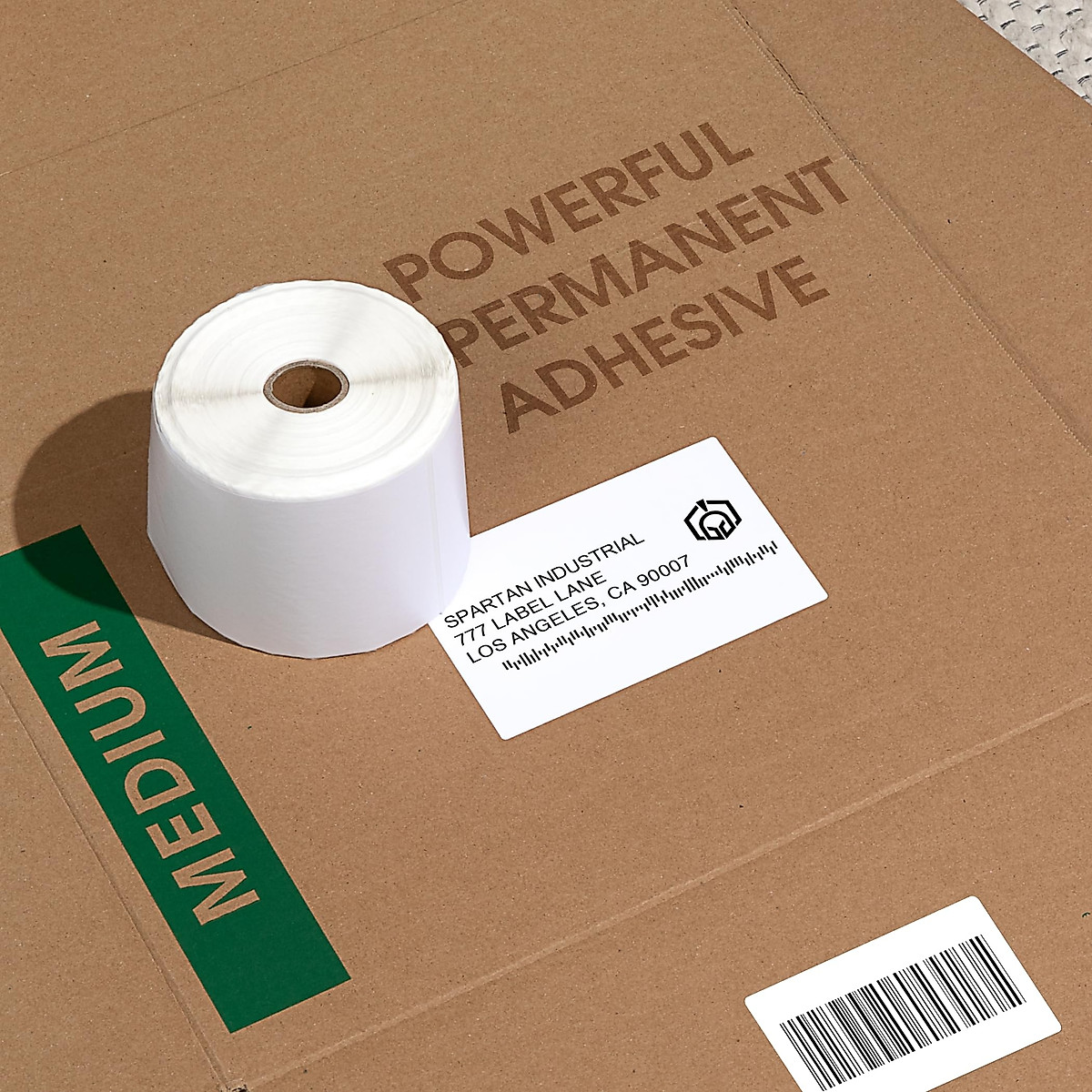 2.25" X 1.25” Direct Thermal Labels, Perforated Barcode Address Labels, Compatible with Rollo & Zebra Desktop Printers - 10 Rolls, 1000/Roll