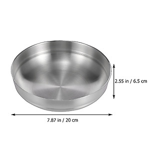 Happyyami 2Pcs Stainless Steel Bowls Korean Style Cold Noodle Bowl Multipurpose Cereal Rice Soup Noodles Salad Baking Large Capacity Bowl for Household and Restaurant