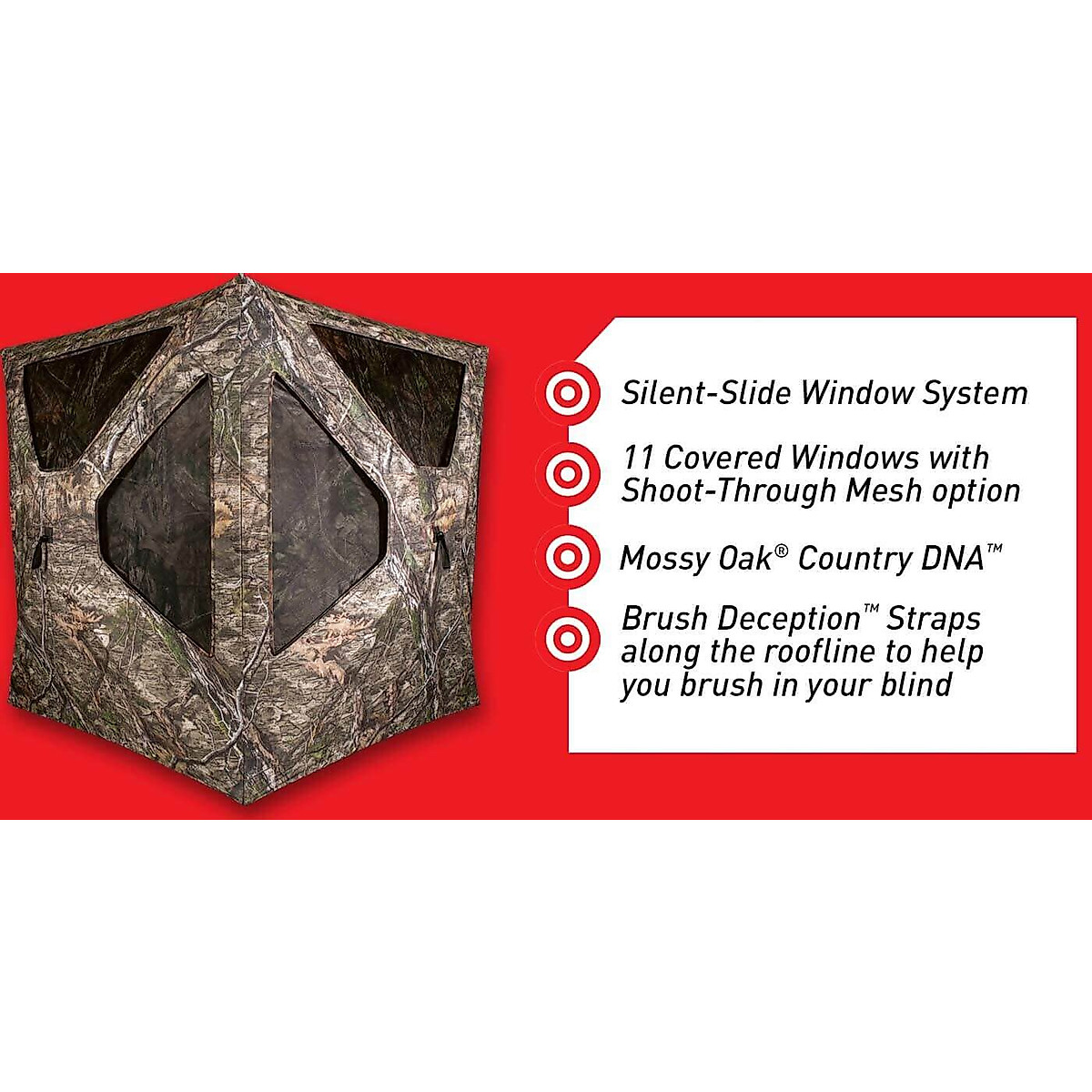 Primos Hunting Double Bull Roughneck Ground Blind, Hunting Blind with Silent Slide Windows and 11 Covered Windows with Shoot Through Mesh