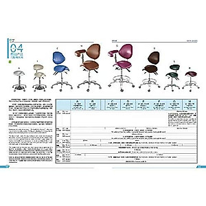 Alkita Standard Dental Mobile Chair Saddle Doctor's Stool Micro Fiber Leather for Dentist