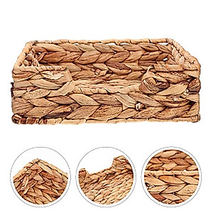 Cabilock Pastoral Style Water Hyacinth Grass Woven Storage Basket Grass Woven Basket