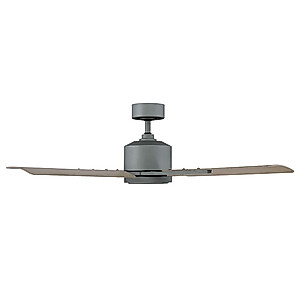 Cervantes Smart Indoor and Outdoor 4-Blade Ceiling Fan 56in Graphite Weathered Gray with 2700K LED Light Kit and Remote Control works with Alexa, Google Assistant, Samsung Things, and iOS or Android App