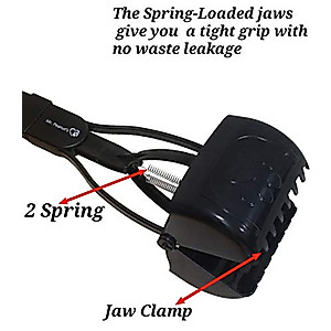 Mr. Peanut's 32" Tall Profile Pooper Scooper, Heavy Duty ABS Frame & Bin, Durable Double Spring Clamp, Lightweight Design, Simple One Step Assembly