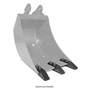 Titan Attachments Set of 3 Black Replacement Tooth Kit for Backhoe Bucket, Fits a Fronthoe and LW Series Backhoe