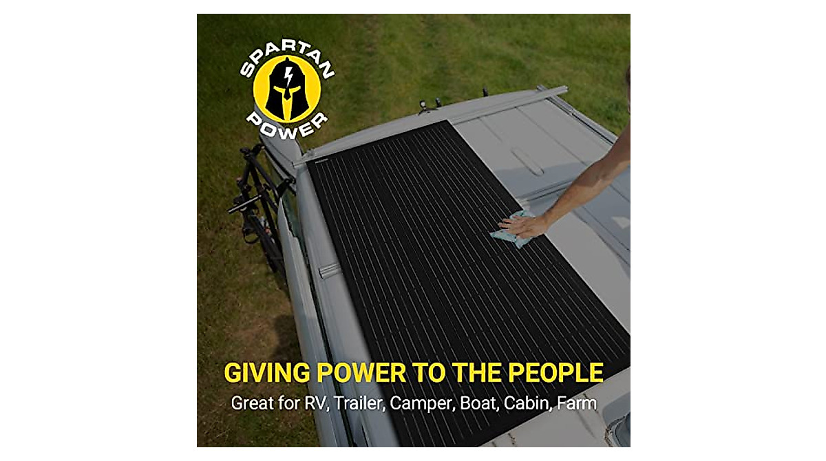 Efficient Spartan Power 100W Solar Panel for RVs & Boats