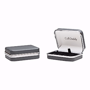 Cuff-Daddy Crystal Ball Cufflinks Studs Blue with Presentation Box