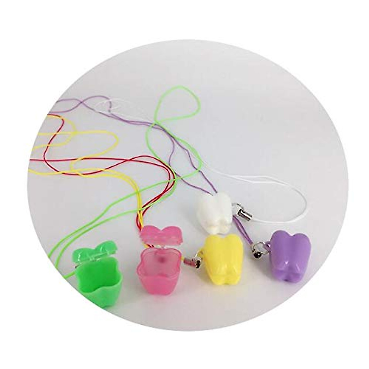 10 Pcs Plastic Baby Tooth Keepsake Box Teeth Storage Case Holders Portable Tooth Container for kids (Color Random)