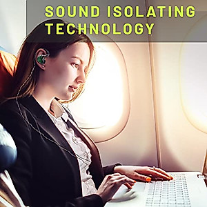 Canpur JF1&1 IEM in Ear Monitor Earphones(1BA+1DD), Wired in-Ear Earphone with Dynamic Drive and Balanced Armatured HiFi Headset for Musician(1BA+1DD,Green)