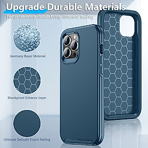 Red2Fire for iPhone 13 Pro Max Case, [Shockproof] [Dropproof] [Dust-Proof] with [2 Pack Tempered Glass Screen Protector] Protective Phone Case for iPhone 13 Pro Max -6.7 inch Blue