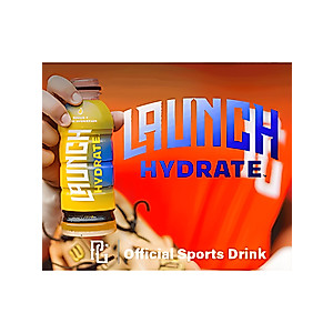 Launch Hydrate Sports Drink, Strawberry Lemon, 16 Fl Oz, Electrolytes, Vitamins and Minerals Packed, Perfect for Athletes, (Pack of 12)