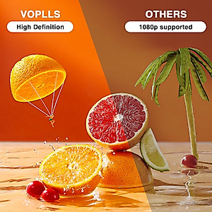 Projector with WiFi and Bluetooth, 2023 Upgraded VOPLLS 5G Native 1080P Projector, 380ANSI Outdoor Projector 4K Support, ±50°/4P/4D Keystone, 50% Zoom, Compatible with TV Box/USB/PC/iOS/Android Phone