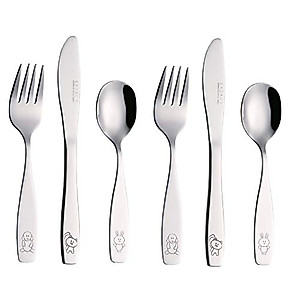 Exzact Children's Flatware Kids Silverware 6pcs Set - Toddler Utensils