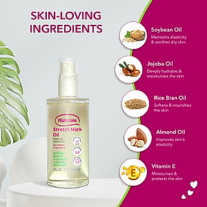 MATERNEA Stretch Mark Oil - Provides Optimal Skin Hydration and Nourishment, 3.3 FL. OZ. (100 ml)