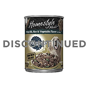 PEDIGREE Homestyle Meals Adult Canned Soft Wet Meaty Dog Food Prime Rib, Rice and Vegetable Flavor, (12) 13.2 oz. Cans