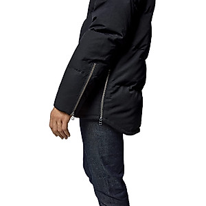 Moose Knuckles Men's Down 3/4 Jacket, Black/White, Small