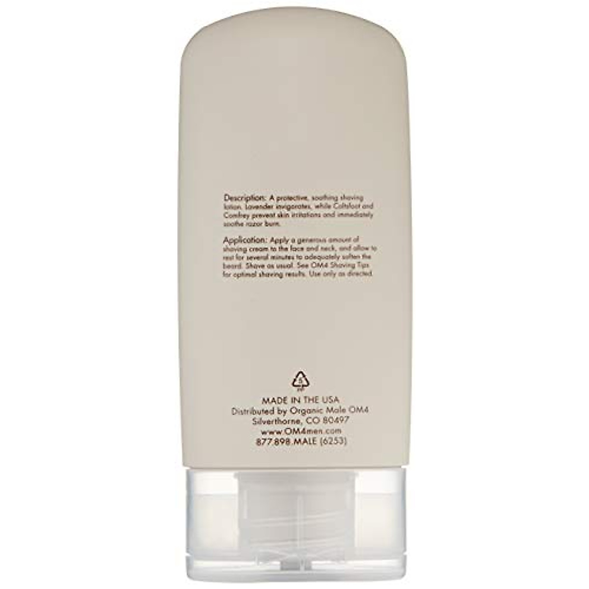 Organic Male OM4 Shave: Soothing Herbal Shaving Emulsion - Mens Grooming Preshave Oil, Shave Cream, Hydrating Mask all-in-one