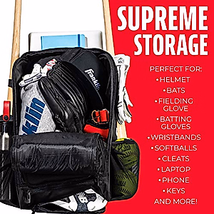 Franklin Sports Fastpitch Softball Bat Bag - USA Traveler Elite Bat Backpack - Girls + Women's Equipment Batpack - Fits Helmets, Cleats + (2) Bats - Black