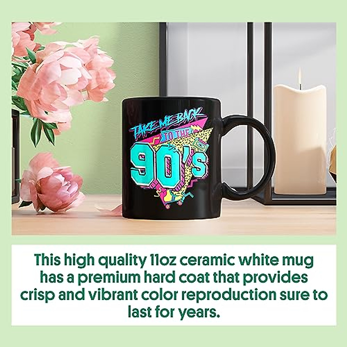 TUANDANG Take Me Back To The 90s Born 1990s Nostalgia 90s Birthday Black Coffee Mug 11oz…